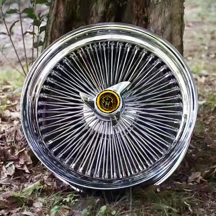 20 22 24 26 inch spoke wire wheels gold/silver 100 144 spokes Knock Off ...