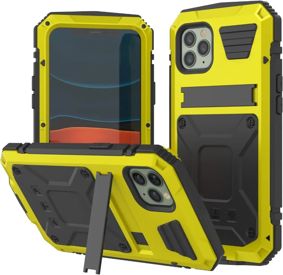 For-iPhone-11Pro-Luxury-Aluminum-Metal-Armor-Phone-Case-Full-Body ...