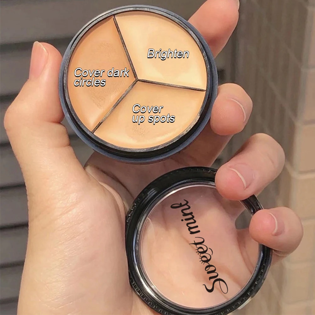 3 Color Concealer Palette Makeup Base Professional Full Coverage Cover ...