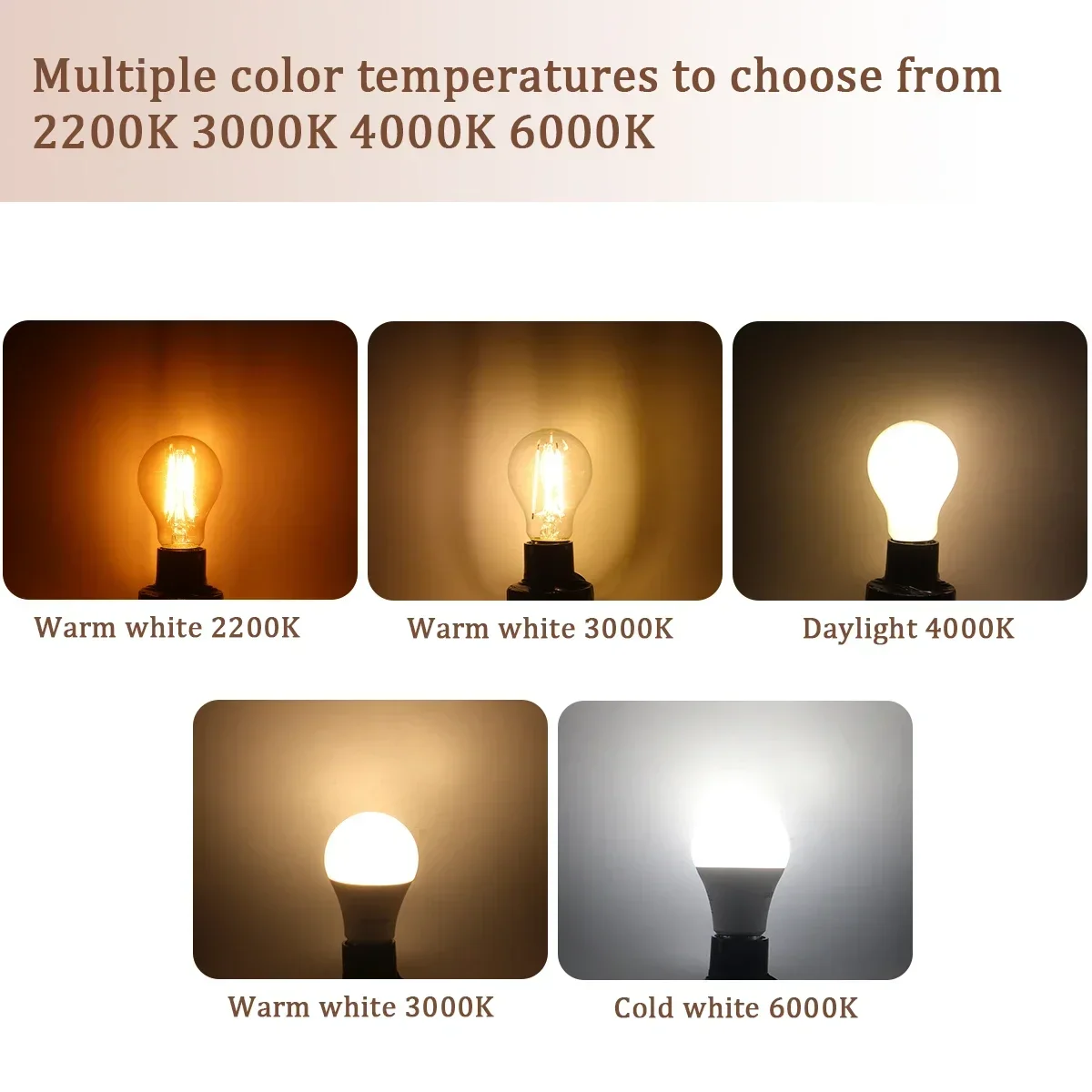 10PCS Hight Lumen E27 B22 E14 GU10 Bulb 9W Retro Edison Vintage Lamp ...