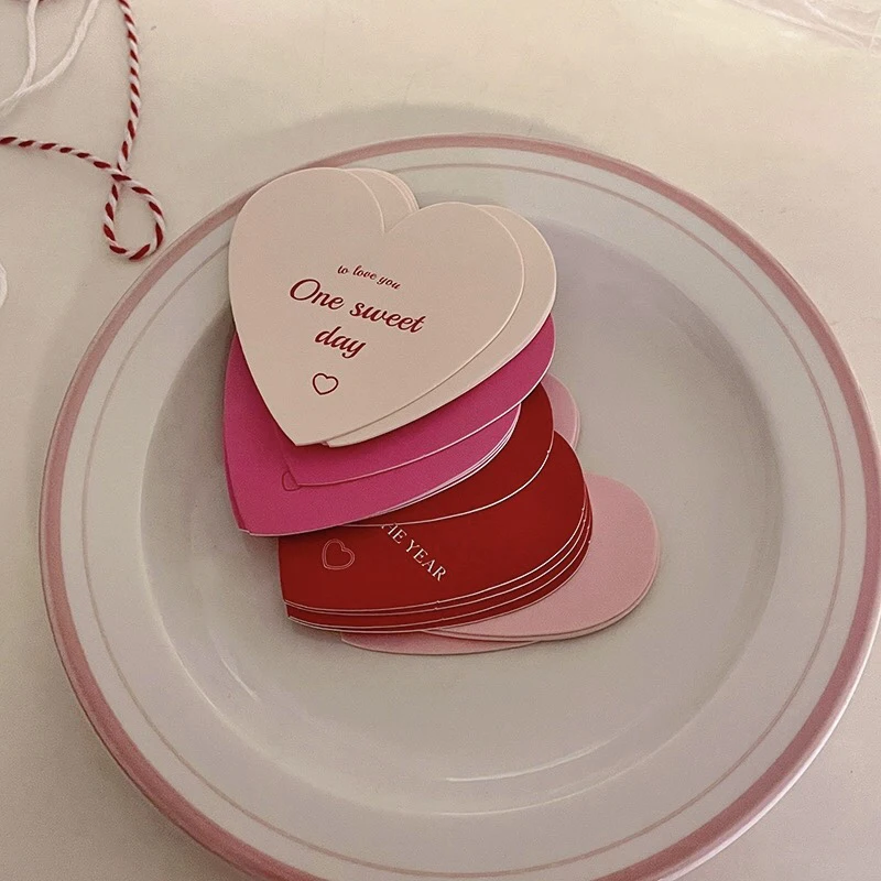 Custom Heart Hang Tag Business Logo Text Baby Shower Wedding Favor ...