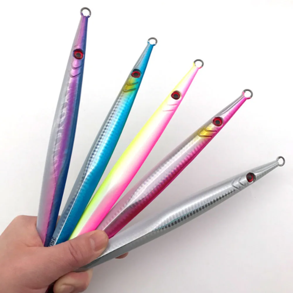 5pcs-Fishing-Rod-Metal-jig-Luminescence-Long-Zig-Yellow-Yellowtail ...