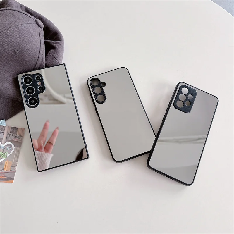 Elegant Mirror Finish Phone Case with Luxury Design for S25