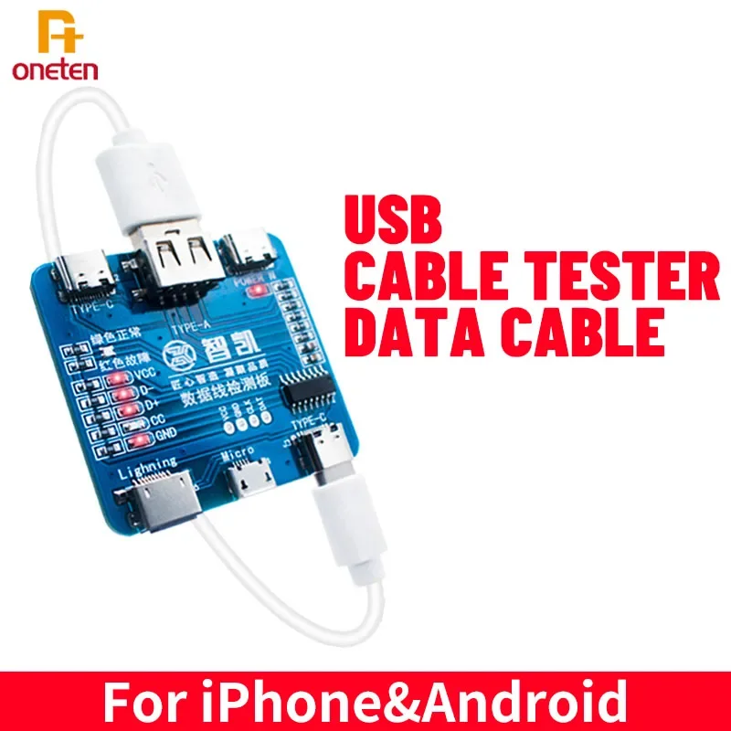 ZHIKAI-USB-Cable-Tester-Data-Cable-Test-PCB-Board-For-iPhone-Android ...