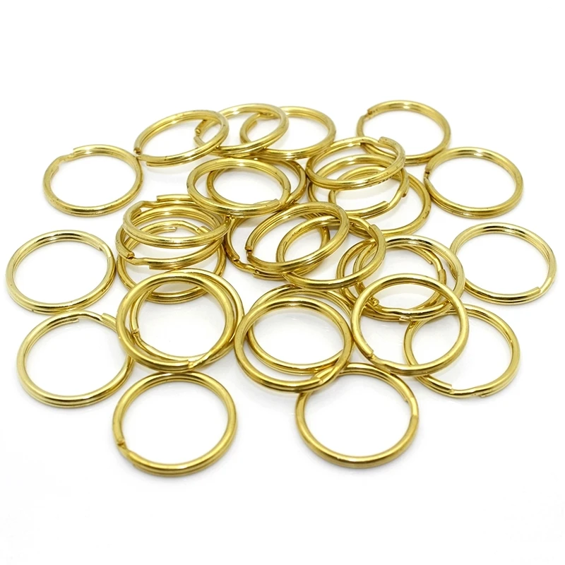 Solid-Brass-Split-Rings-Double-Loop-Keyring-10-35mm-Keychain-Keys ...