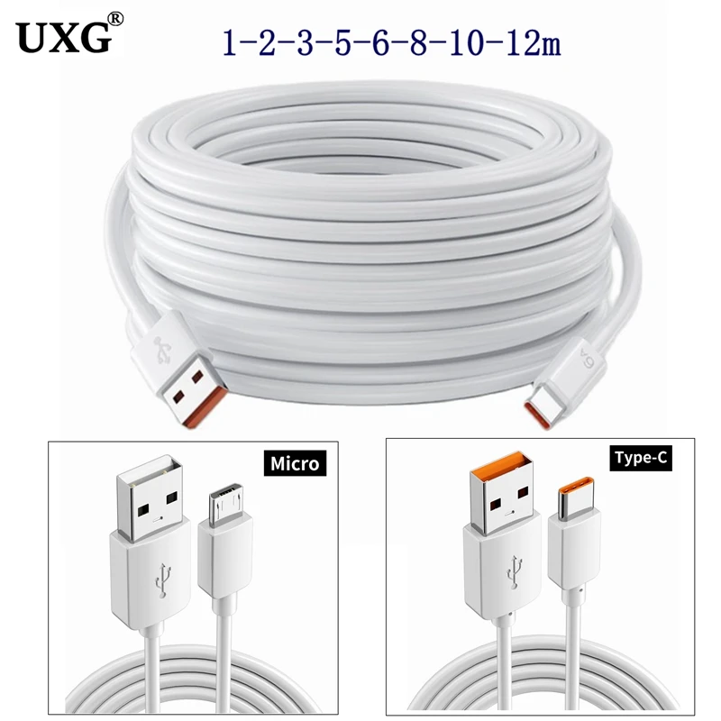 1m-12m-Micro-USB-Type-C-Data-Cable-Universal-Extra-Long-Charging-Cable ...