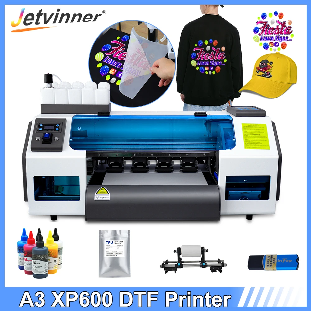 DTF A3 Printer For EPSON Dual XP600 Print Heads T shirt Printing Machine For Textile Hoodies ...