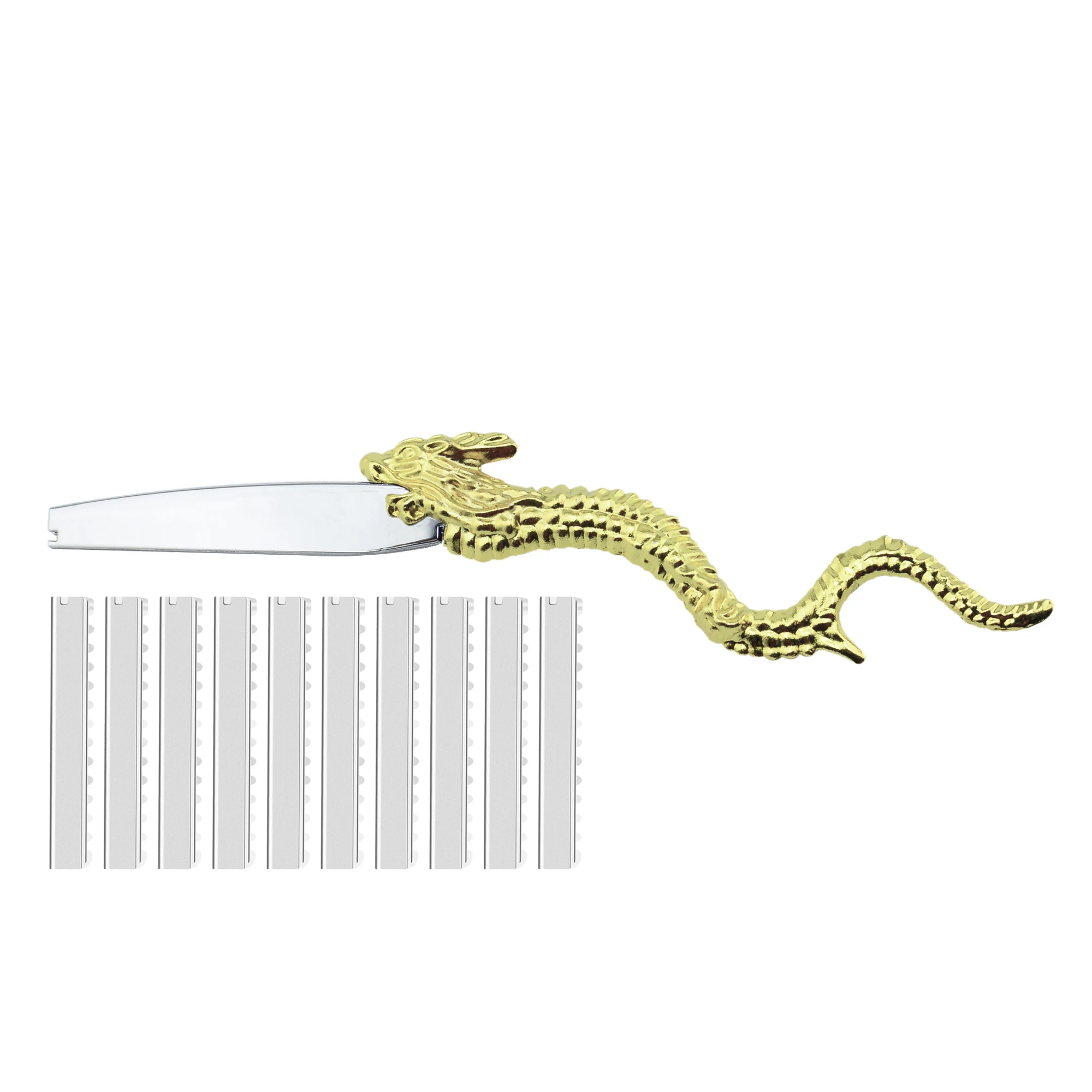 Univinlions-Stainless-Dragon-Straight-Razor-Blade-Barber-Thinning-Razor ...