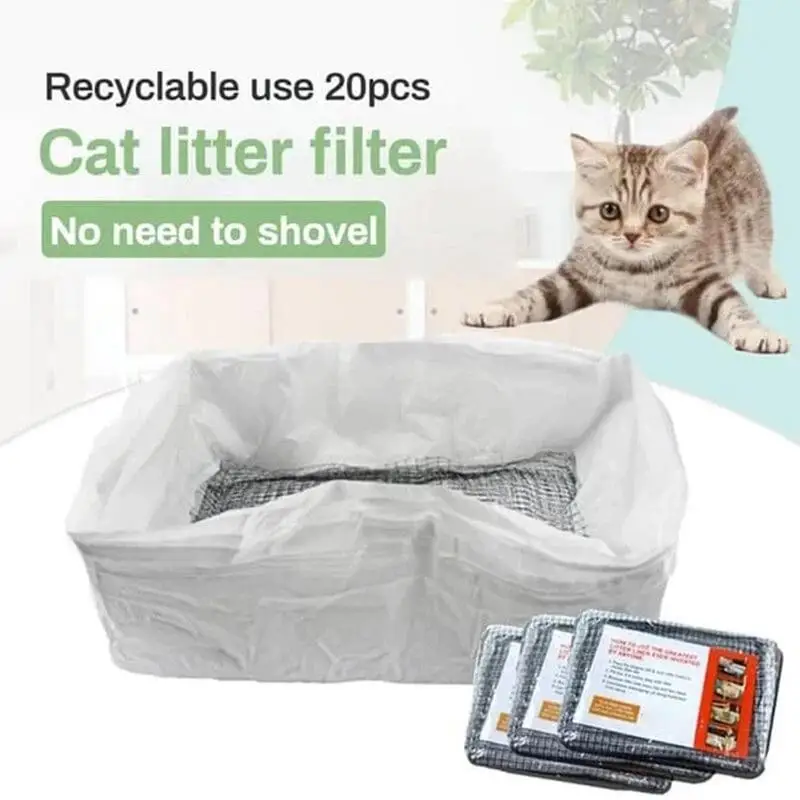 Reutiliz-veis-Cat-Litter-Box-Filter-Liners-M-os-Livres-Elastic-Pet ...