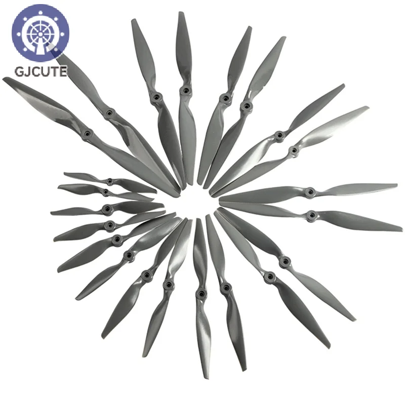 CW CCW RC Propellers7x5 8x6 9x6 10x7Inch Gray 2-Vane Direct Drive Nylon ...