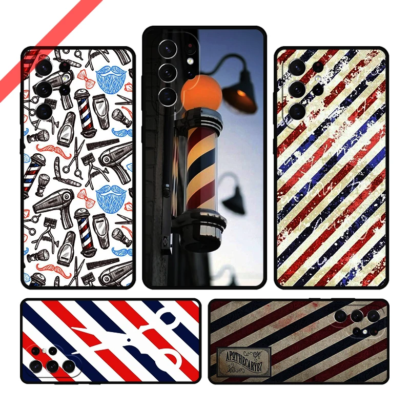 Barber-Stripes-Scissors-Phone-Case-For-Samsung-Galaxy-S20-FE-S21-S10 ...