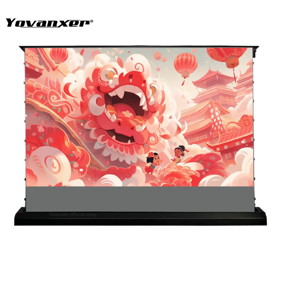 Electric-Rollable-Floor-Rising-Screen-100-Inch-ALR-Grey-Crystal ...