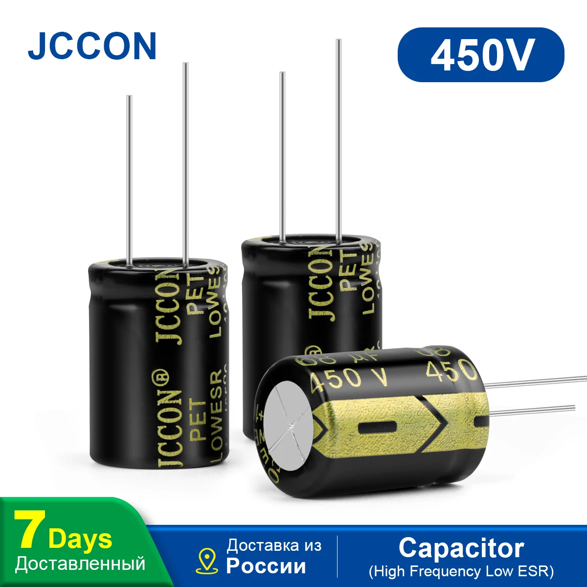 10Pcs JCCON Aluminum Electrolytic Capacitor 450V47UF 18x40 High ...
