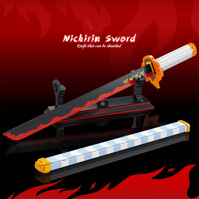 Demon Slayer Rengoku Kyoujurou Sword Building Blocks Ninja Blade Katana ...
