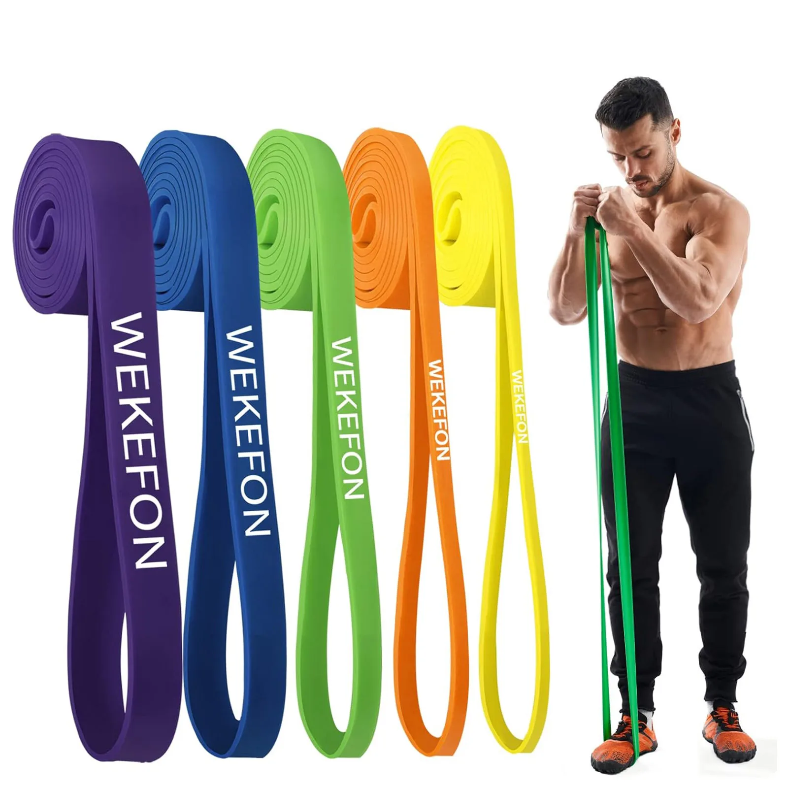 Resistance-Bands-Set-of-5-Pull-Up-Assist-Bands-Stretch-Resistance-Band ...