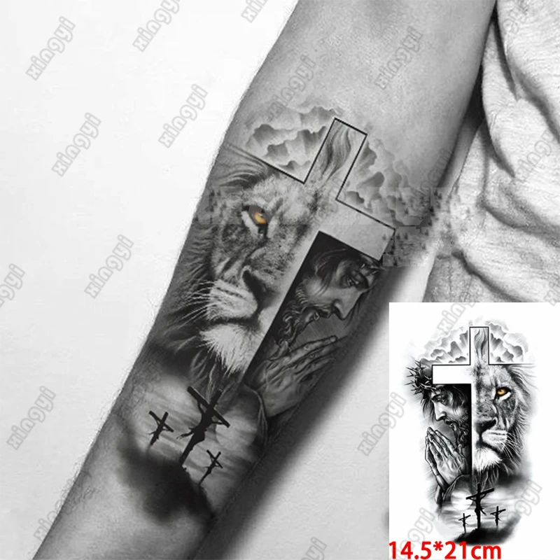 Crown And Cross Tattoos For Men