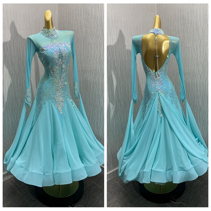 Vestido-de-baile-de-sal-n-de-Tango-vals-moderno-vestido-de-sal-n-liso ...