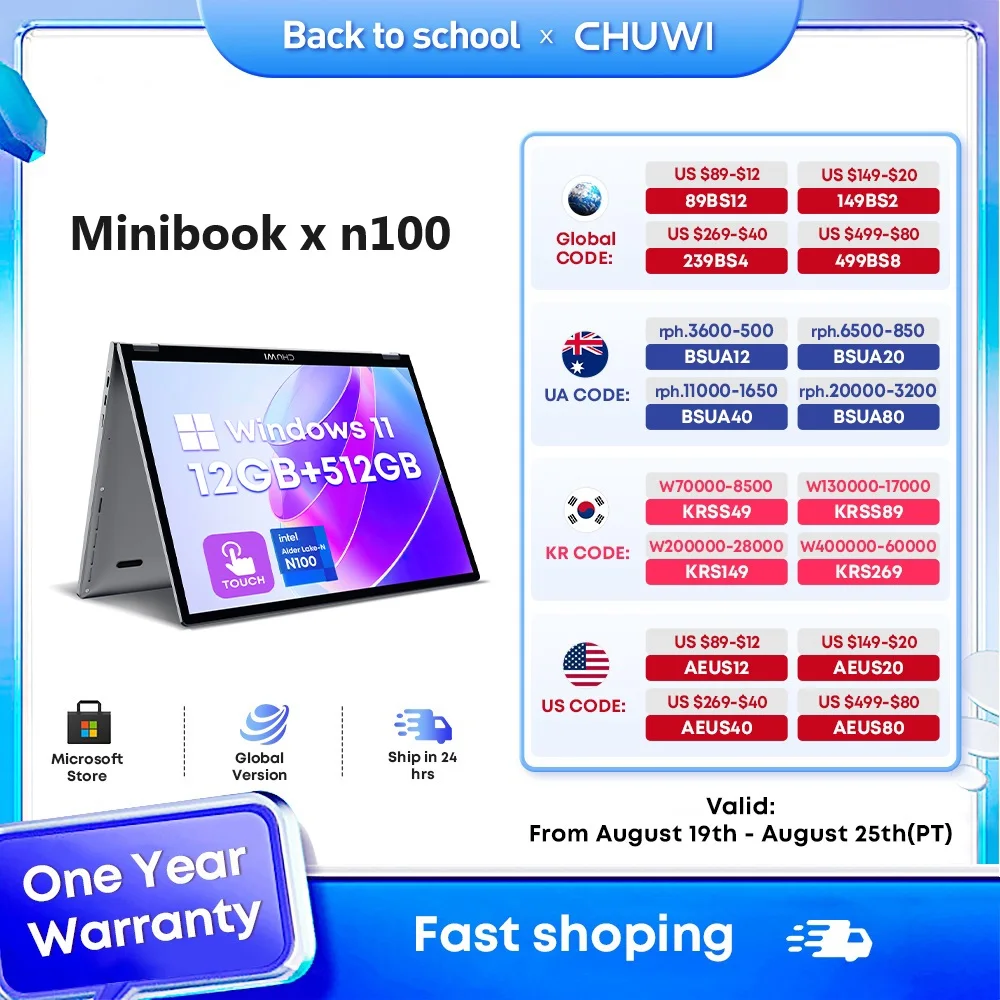CHUWI-MiniBook-X-2-in-1-Tablet-Laptop-Intel-N100-Notebook-12GB-LPDDR5 ...