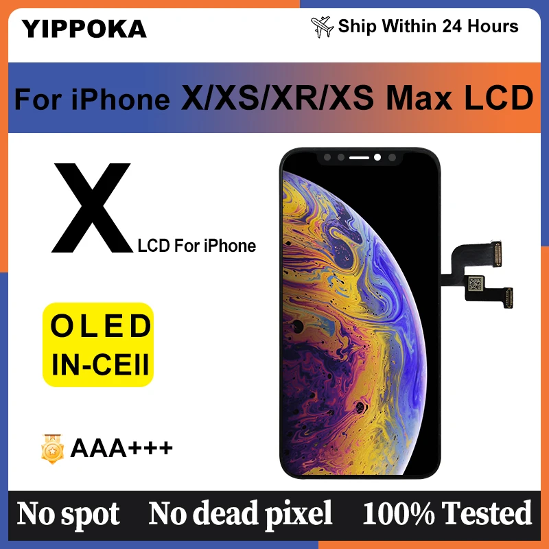 Grade AAA+++ For iPhone X XR XS LCD Display With 3D Touch Screen For XS ...