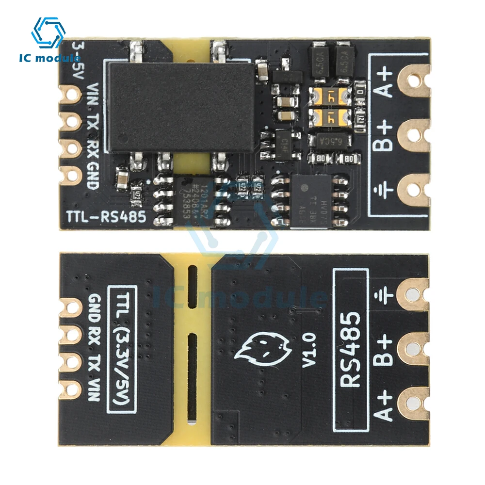 DC 3.3V/5V Lsolated TTL to RS485 Level Module Serial Port Auto ...