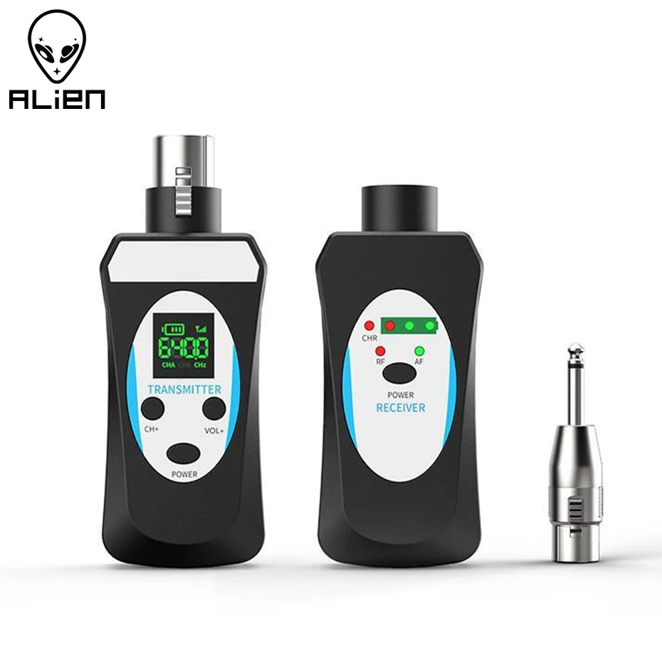 ALIEN-UHF-Wireless-Microphone-XLR-Transmitter-Receiver-System-Built-in ...