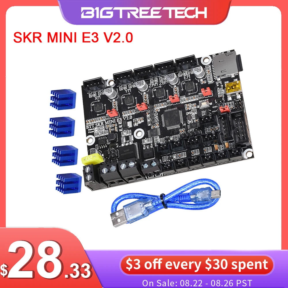 Bigtreetech Skr Mini E3 V2.0 Dual Z Axis Control Board 3d Printer Parts Tmc2209 Uart Cr10 Pro ...