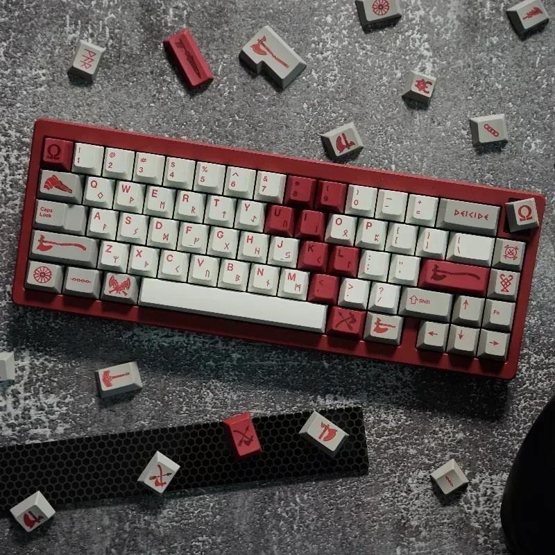 God of War Theme Keycaps Customized PBT Cherry Profile Keycap Simple ...