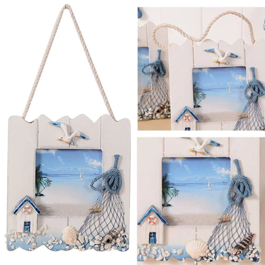 Picture-Frame-Beach-Frames-Photo-Mediterranean-Style-Nautical-Wooden ...