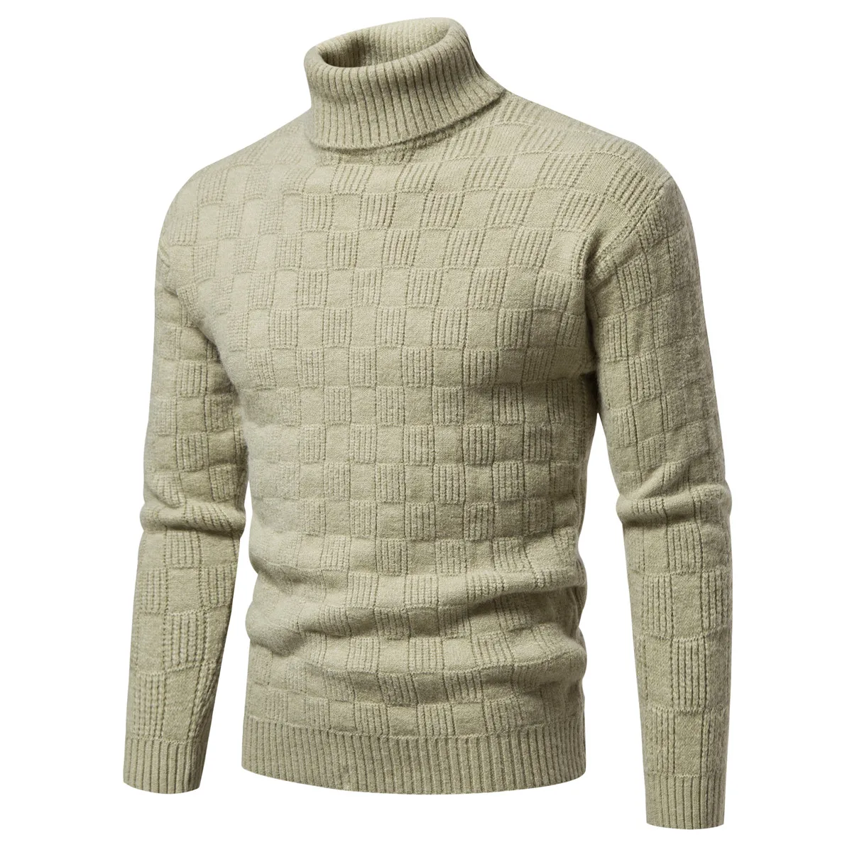 Turtleneck Pullover Collation Winter Men Warm Roll Neck Solid 18 Styles ...