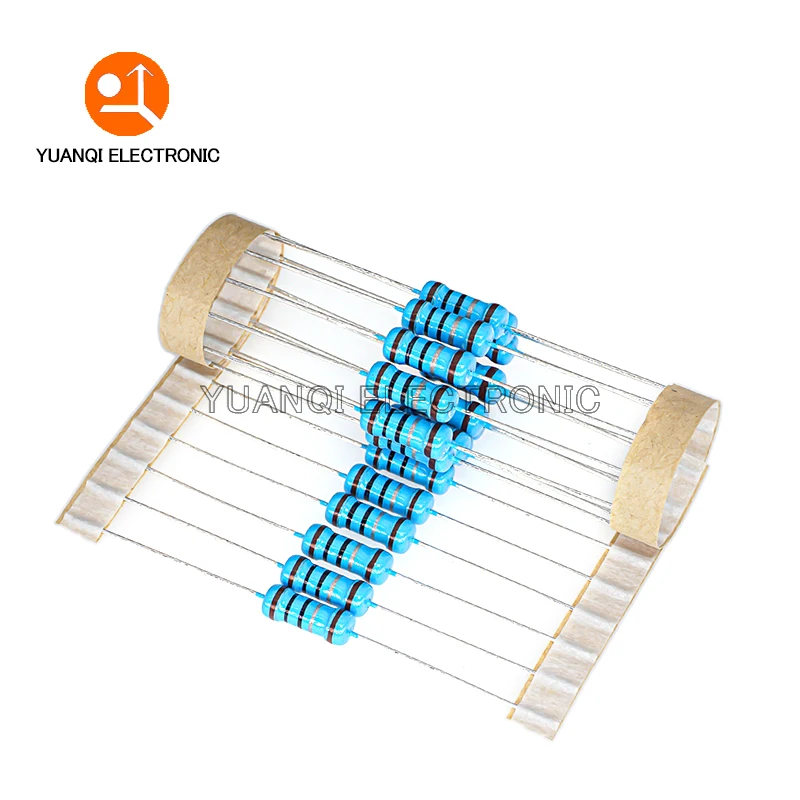 20pcs 1w Metal Film Resistor 1% 0.1r ~ 2.2m 10r 22r 47r 100r 330r 1k 4 ...