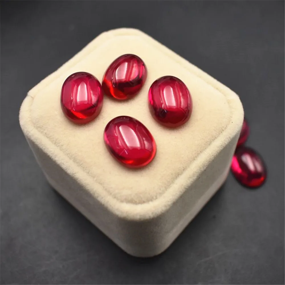 High Quality Blood-red Ruby Mohs Hardness 9 Oval Cabochon Smooth ...