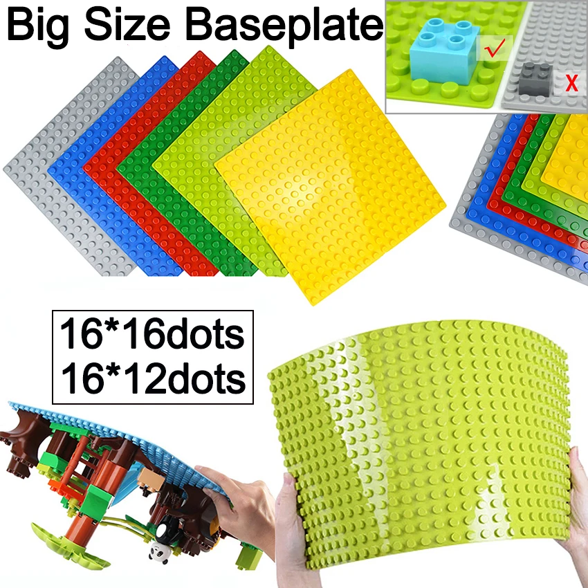 16x16-Dot-Big-Size-BasePlate-Brick-Particles-Plastic-Plate-Compatible ...