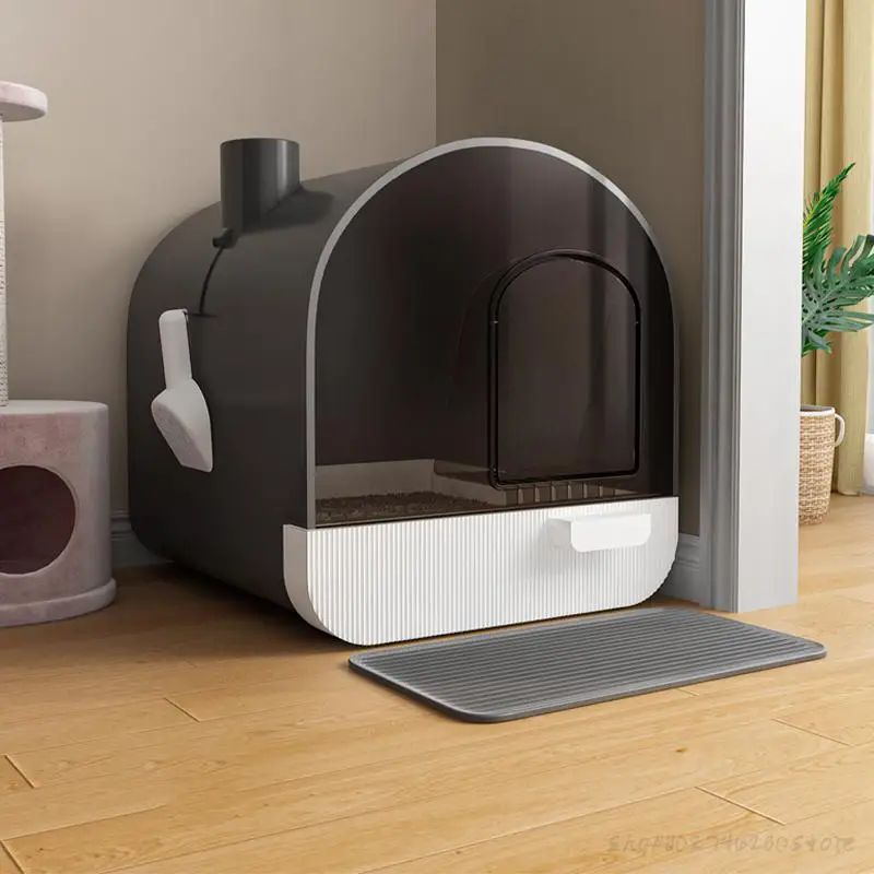 Scraper-Toilet-Mat-Cat-Bedpans-Villa-Litter-Box-Enclosure-Large-Corner ...