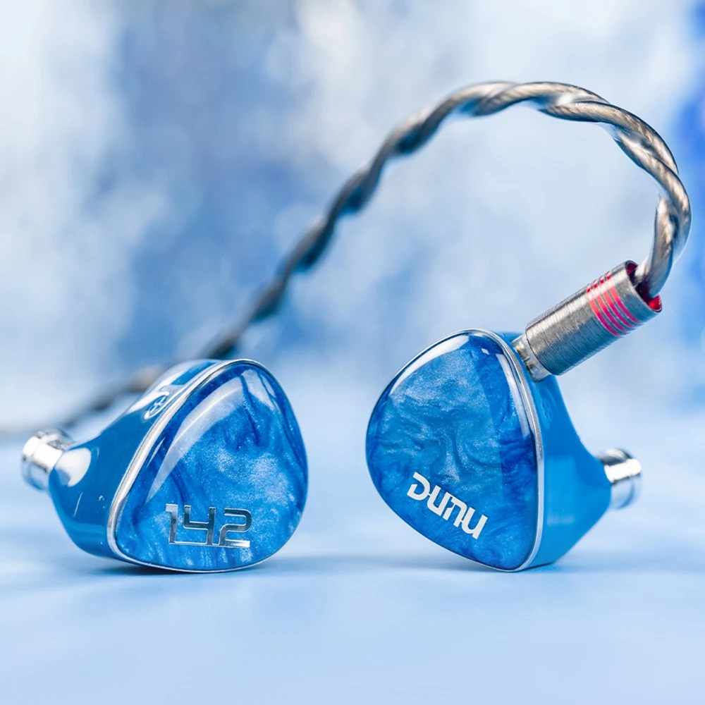 DUNU DN142 1DD + 4BA + 2 プラナートライブリッドドライバー インイヤーイヤホン 3.5+4.4mm Q-Lock ミニ ...