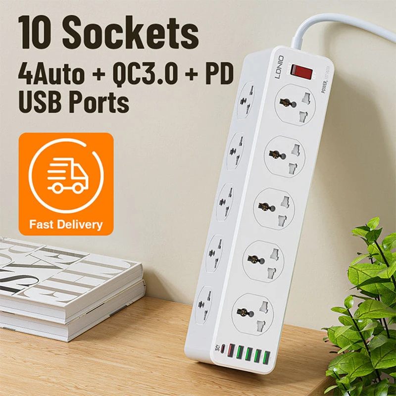EU-US-UK-Plug-Power-Strip-2M-3M-Extension-Cable-Electrical-Sockets-with ...