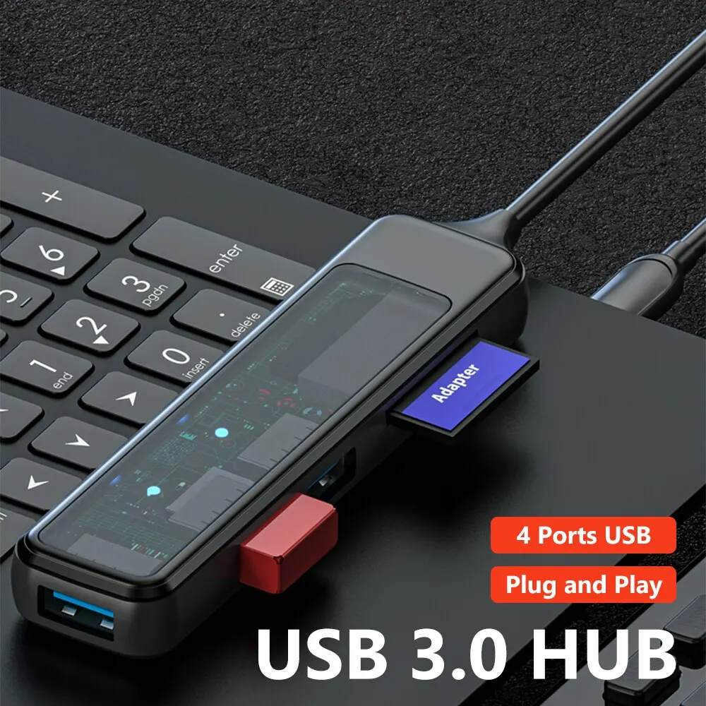 USB-Extender-Hub-Docking-Station-USB-4-Port-Multi-Computer-Splitter-USB ...