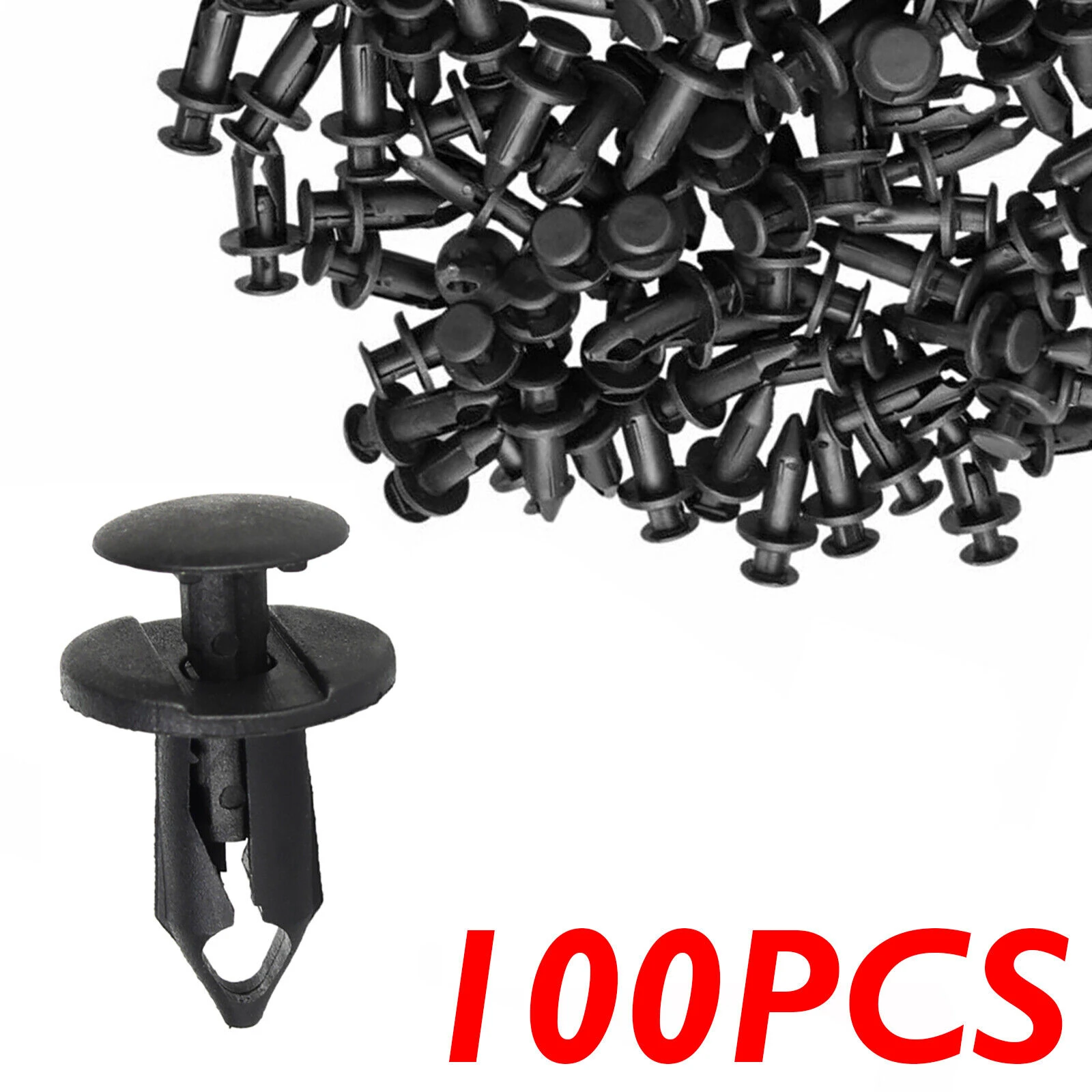 100pcs-8mm-Bumper-Clips-Retainer-Plastic-Rivet-Fender-Push-in-Fastener ...