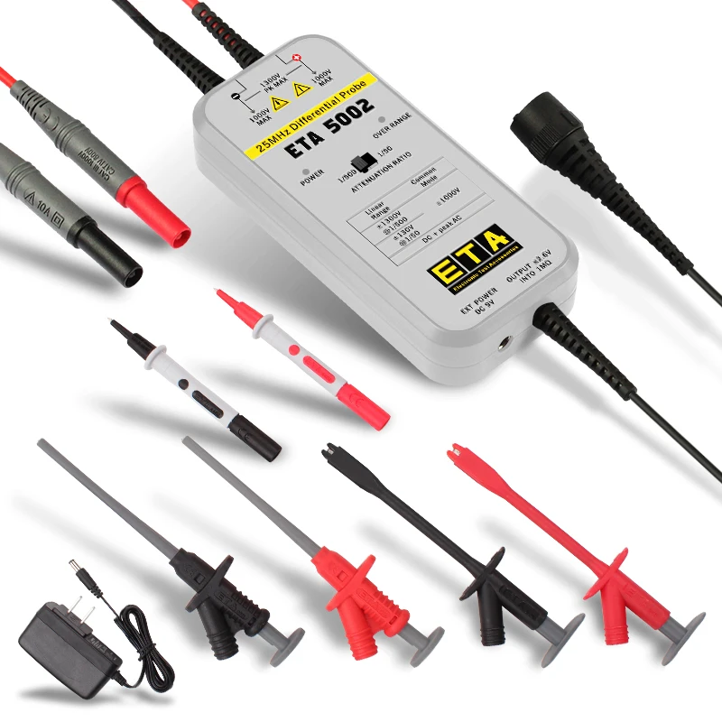 ETA5002 25MHz/100MHz Oscilloscope Differential Probe