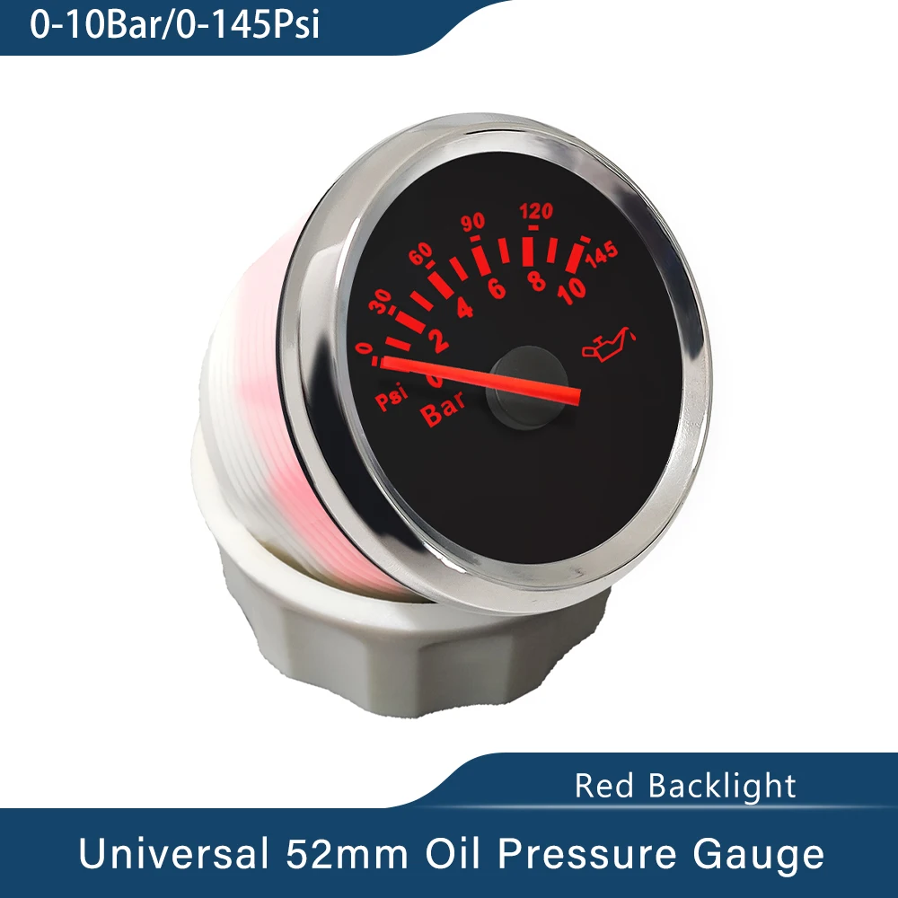 Waterproof-Universal-52mm-Oil-Pressure-Gauge-Meter-Signal-0-5Bar-0 ...