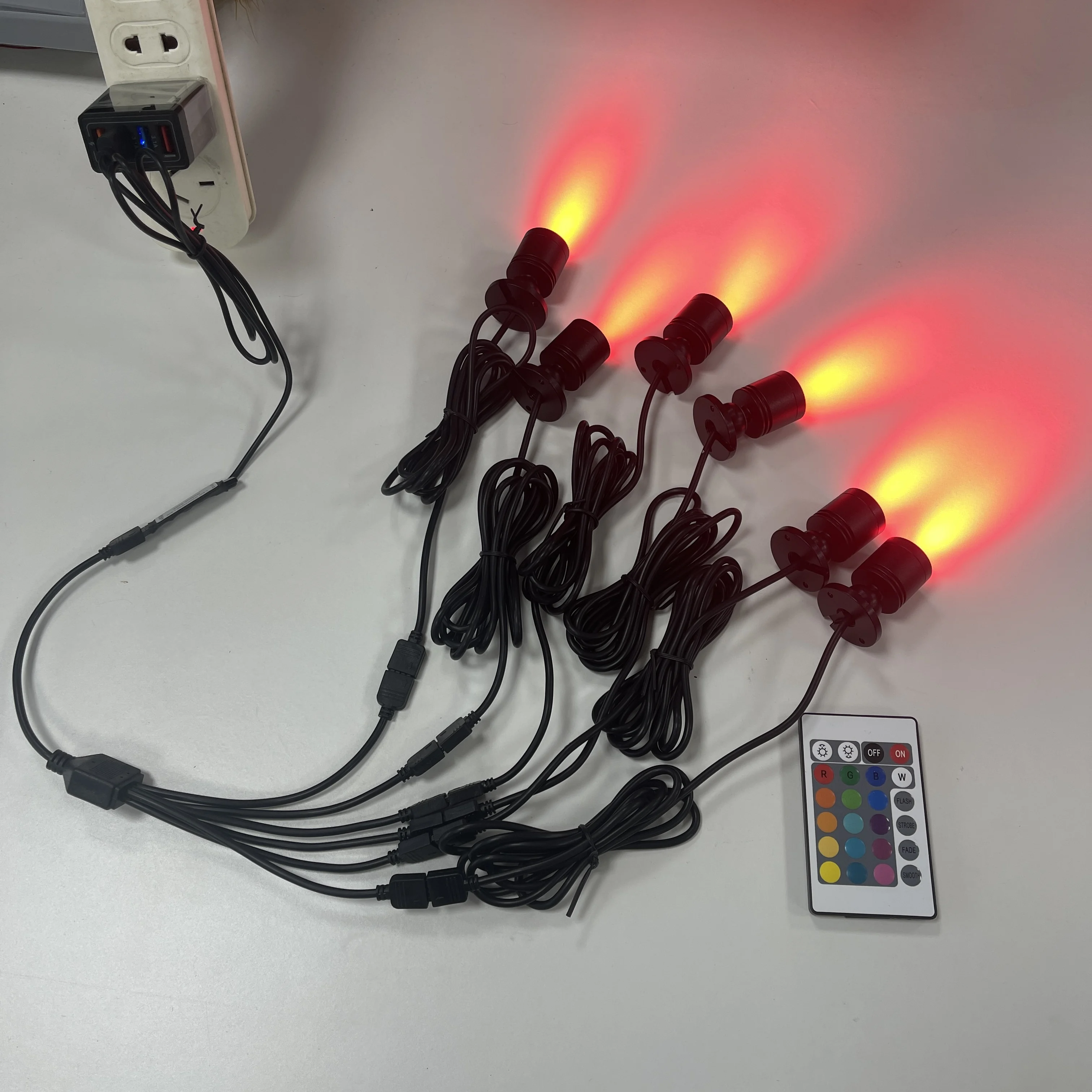 etrnLED RGB Led Spotlight USB 5V Dimmable Colour Mini Ceiling Spot 1W ...