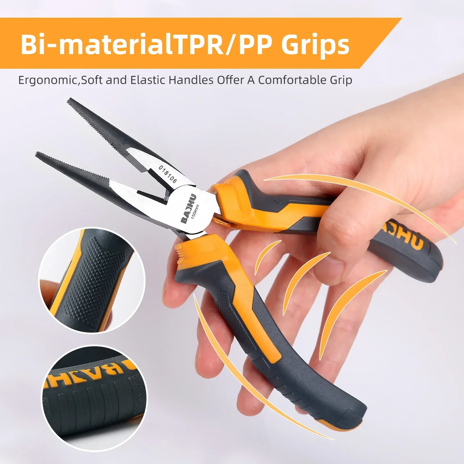 6-8inch-Needle-Nose-Plier-Long-Nose-Plier-Multi-function-Pliers-For-Clamping-Stripping ...