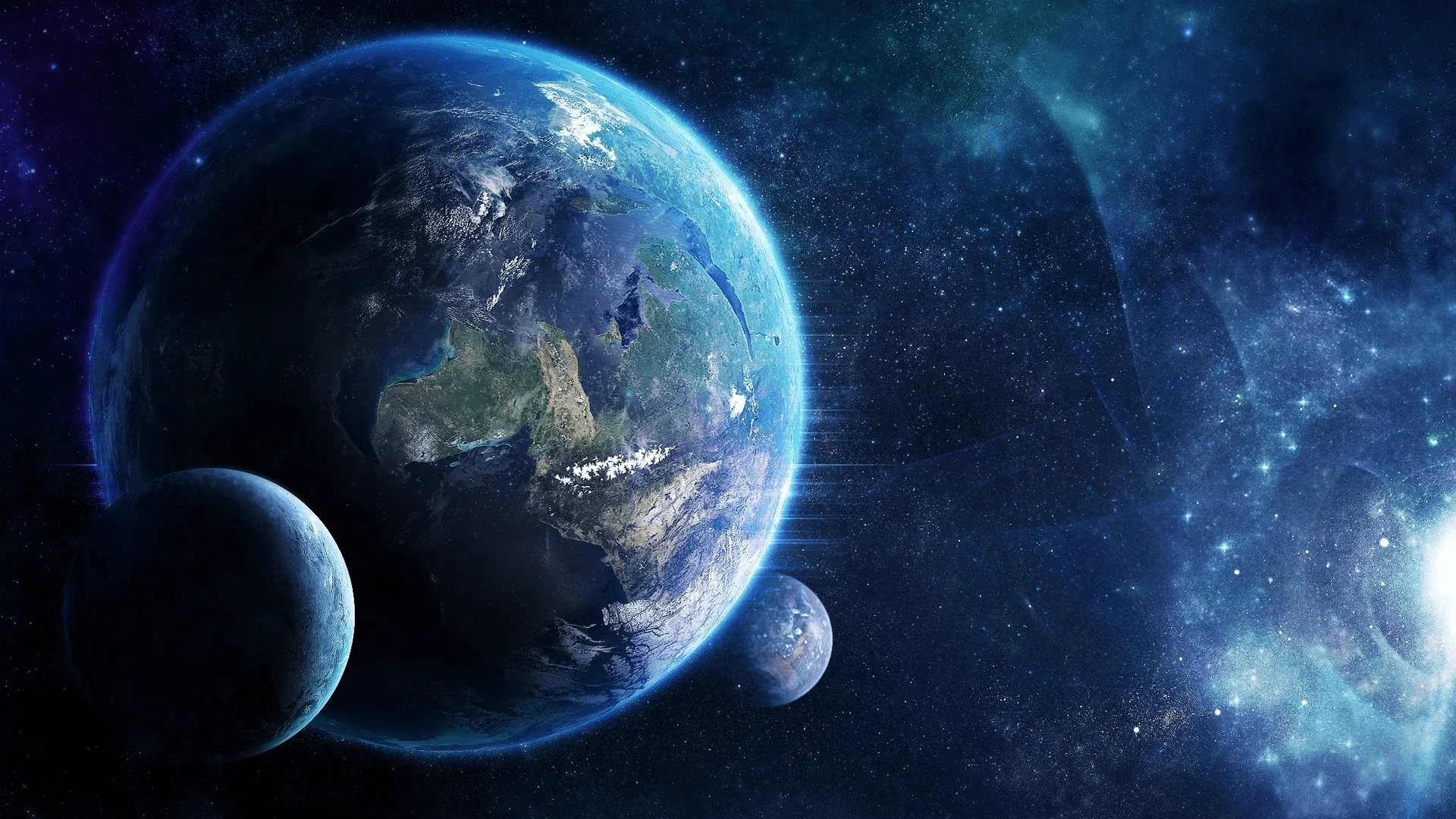 Earth And Moon Wallpaper