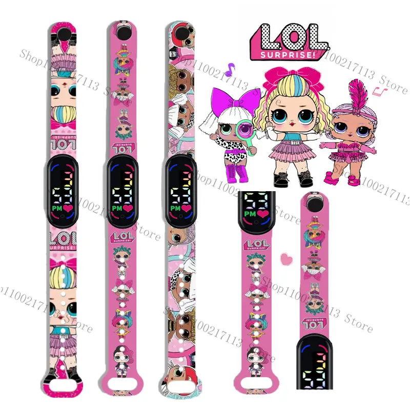 New Original lol surprise dolls children's watches anime figure LED ...