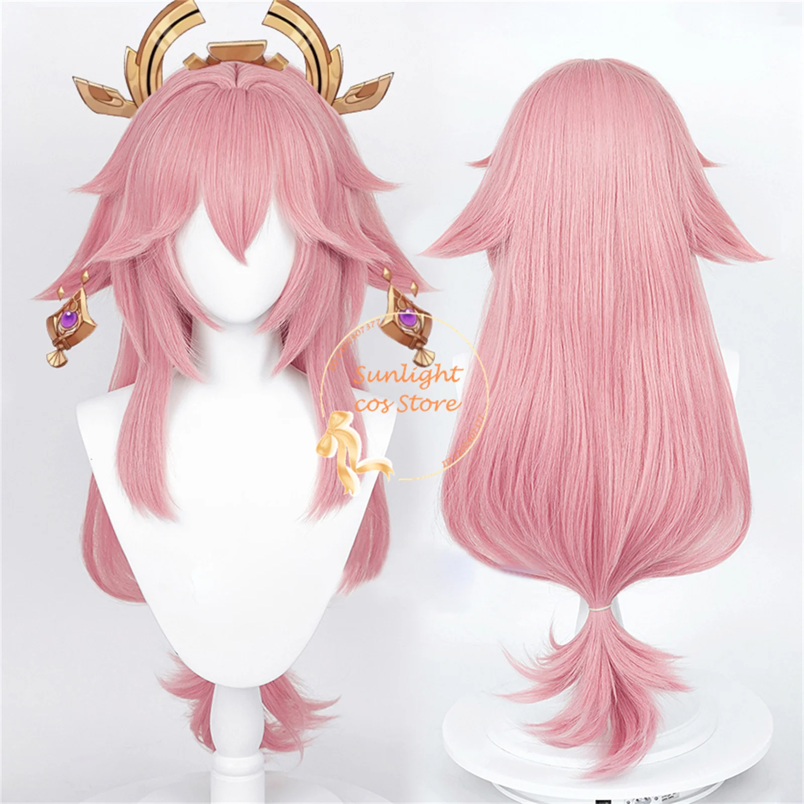 Yae-Miko-Cosplay-Peruca-Feminina-Perucas-Longas-Rosa-Resistente-ao ...