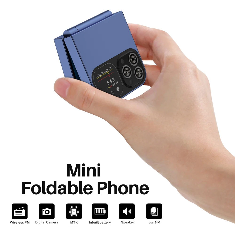 SERVO-F15-Mini-Small-Foldable-Mobile-Phone-GSM-2-SIM-Card-Rear-Camera ...