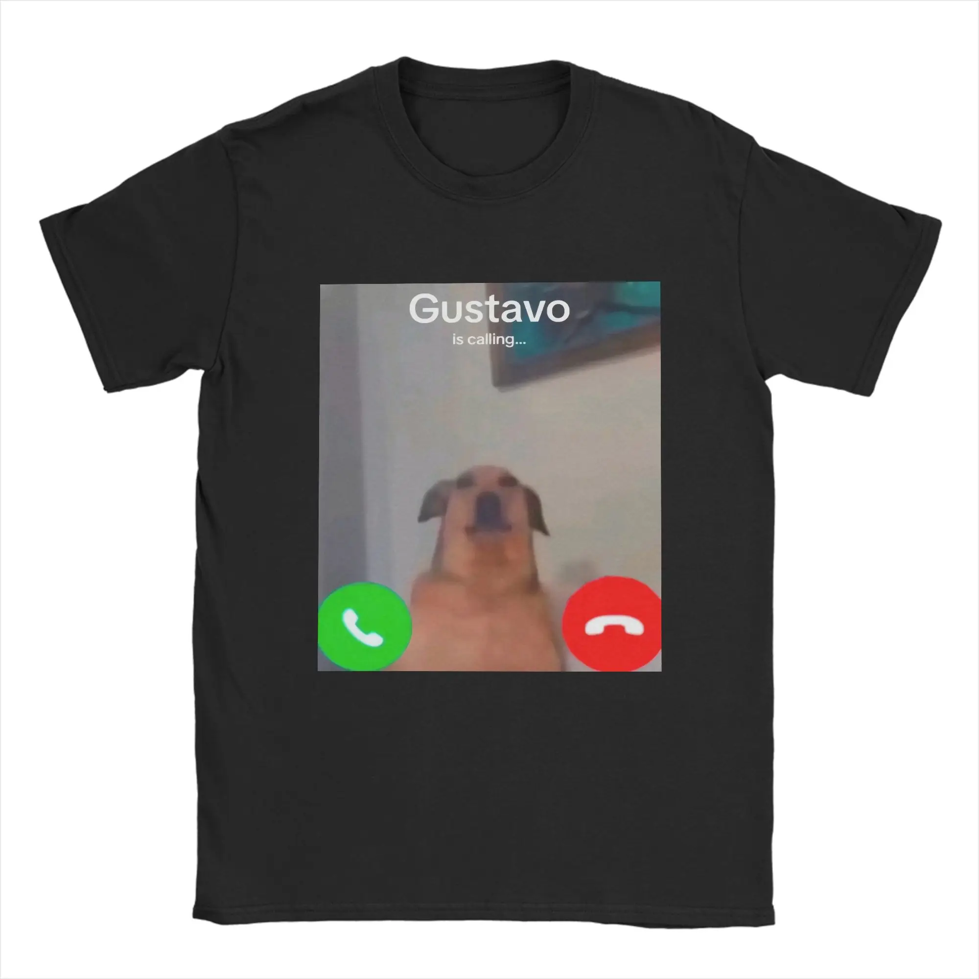 Casual T-Shirt Beach Gustavo Calling Meme Dog Leisure T Shirts 100 ...