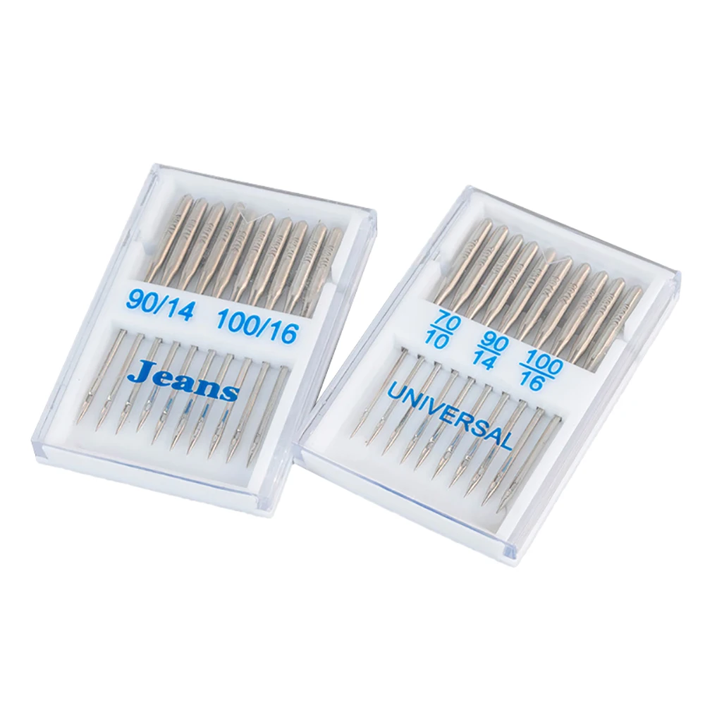 20Pcs Sewing Machine Needles Jeans Universal Regular Point 70/10 90/14 ...