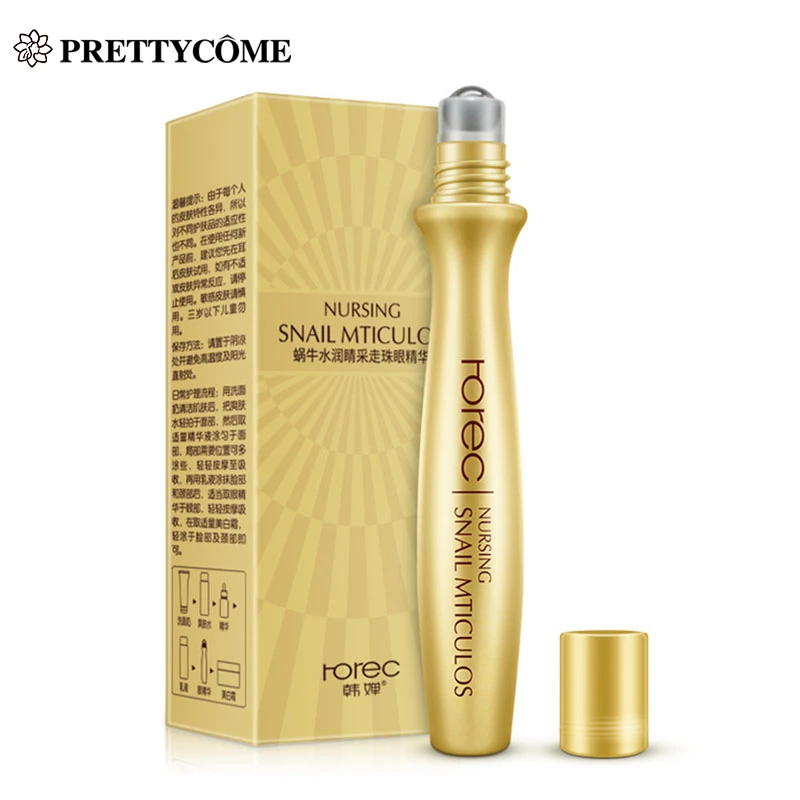 PRETTYCOME 24k Gold Snails Eye Cream Hyaluronic Acid Removes Dark Circles Bags Anti Wrinkle Anti ...