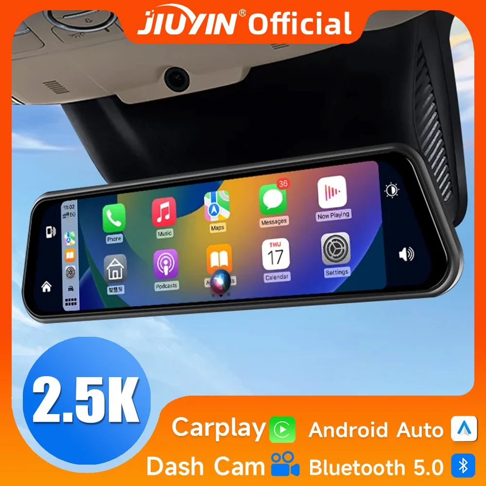 Dash-Cam-Car-Dvr-Carplay-Android-Auto-Stream-2-5K-Rear-View-Mirror-GPS ...