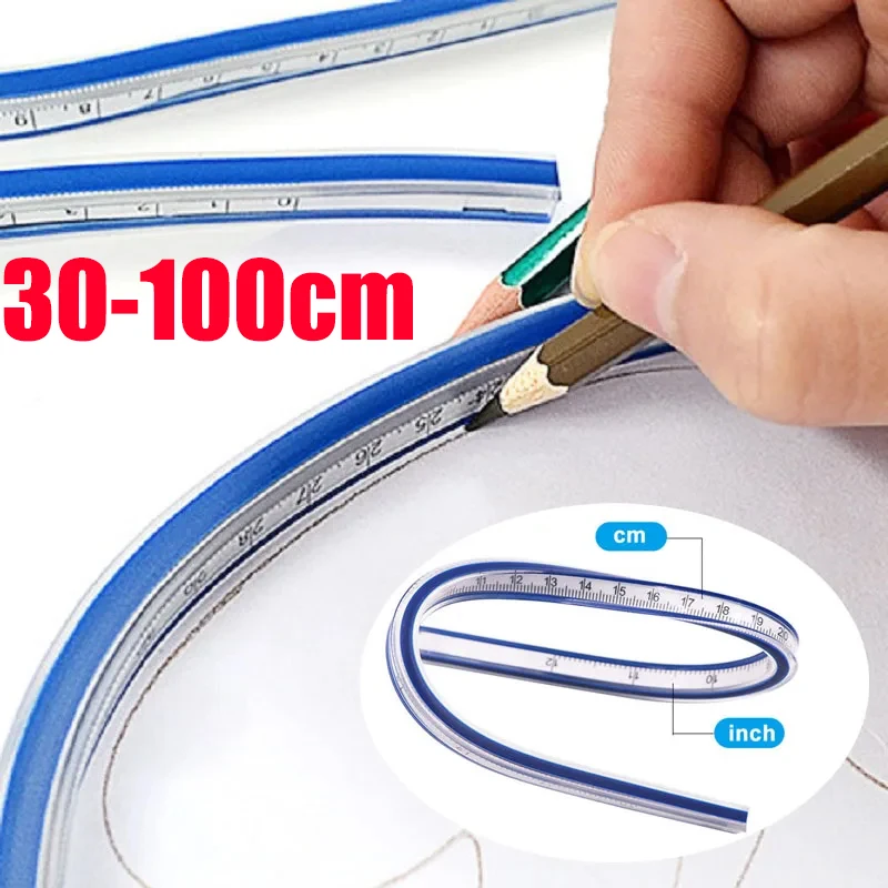1PC-Flexible-Curve-Ruler-Drafting-Drawing-Tool-Snake-Shaped-Ruler-Flex ...